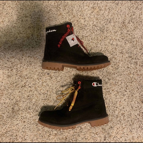 Timberland | Shoes | Champion X Timberlands Premium Black Boots | Poshmark